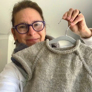 Top Down Roll Raglan Child Sweater Knitting Pattern, 8 Sizes 6m-12y ...