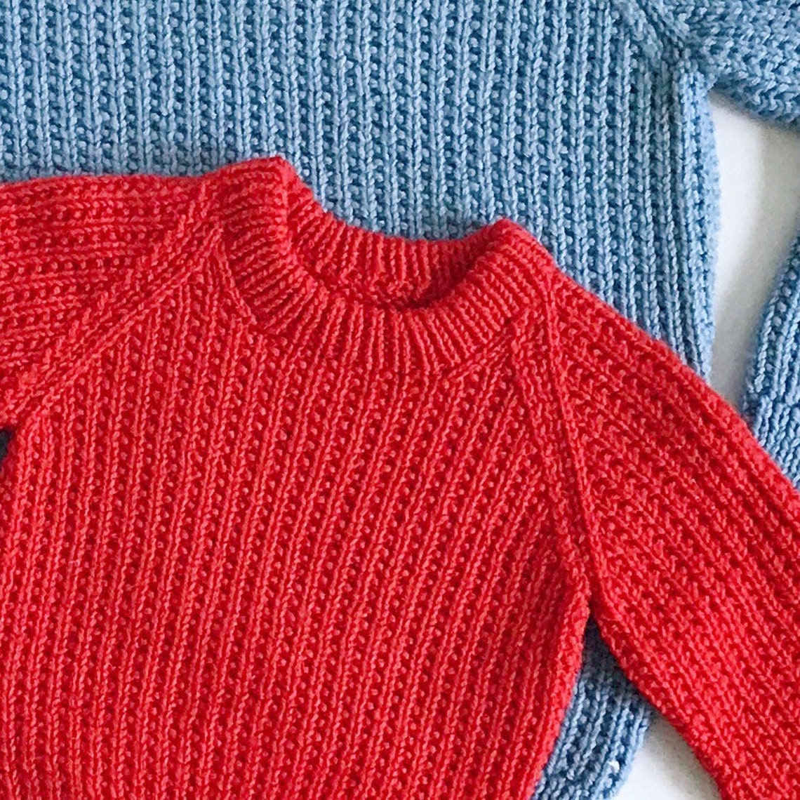 Raglan Sweater Knitting Pattern: English Rib Pullover (PDF) - Etsy