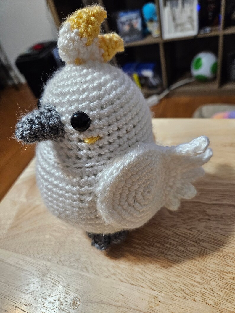 Crocheted Stuffed Cockatoo Desk Pet - Etsy