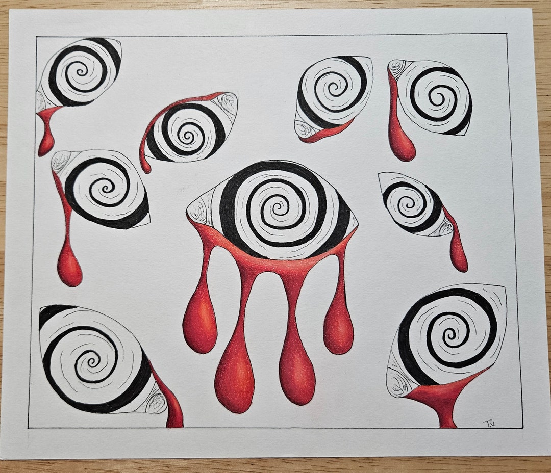 8 X 10 Trippy Eye Drawing - Etsy