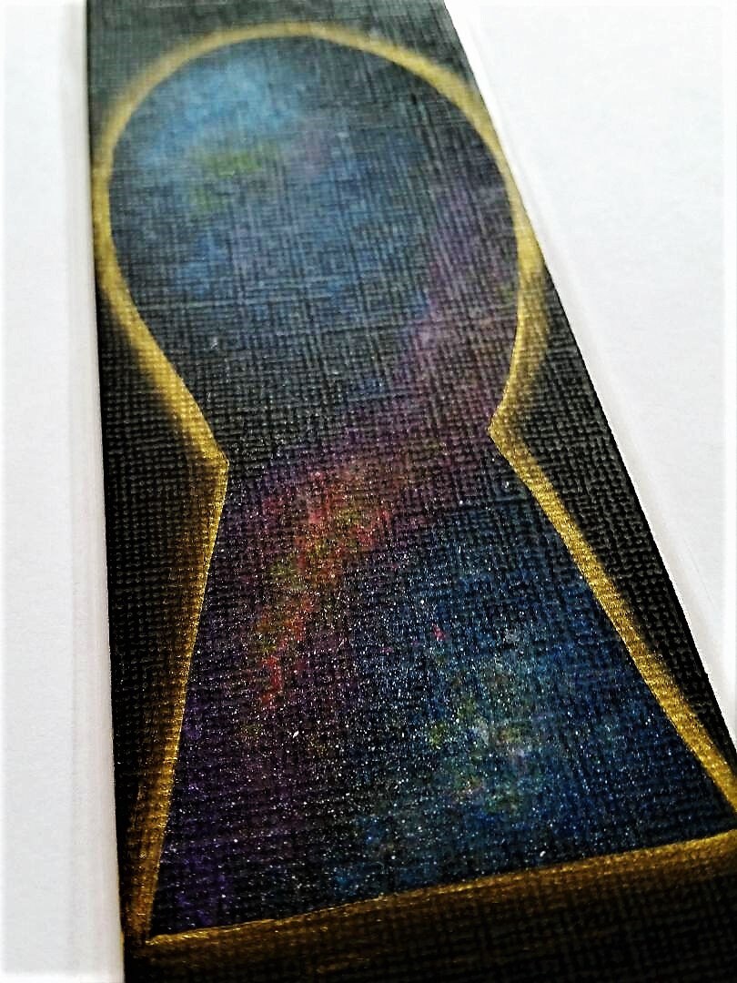 Keyhole Galaxy Laminated Bookmark - Etsy