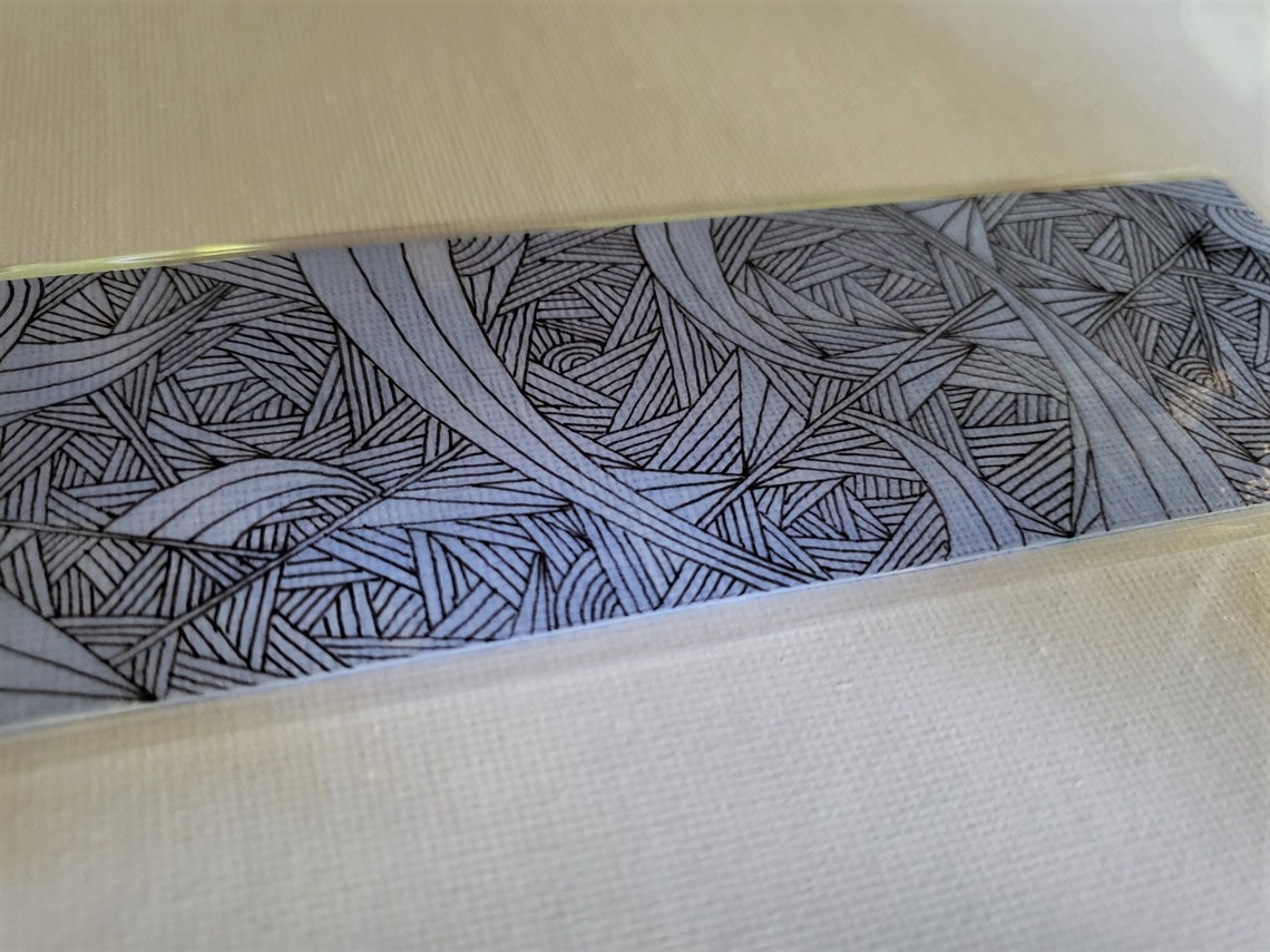 Acrylic Paint With Abstract Line Art Laminated Bookmarks - Etsy