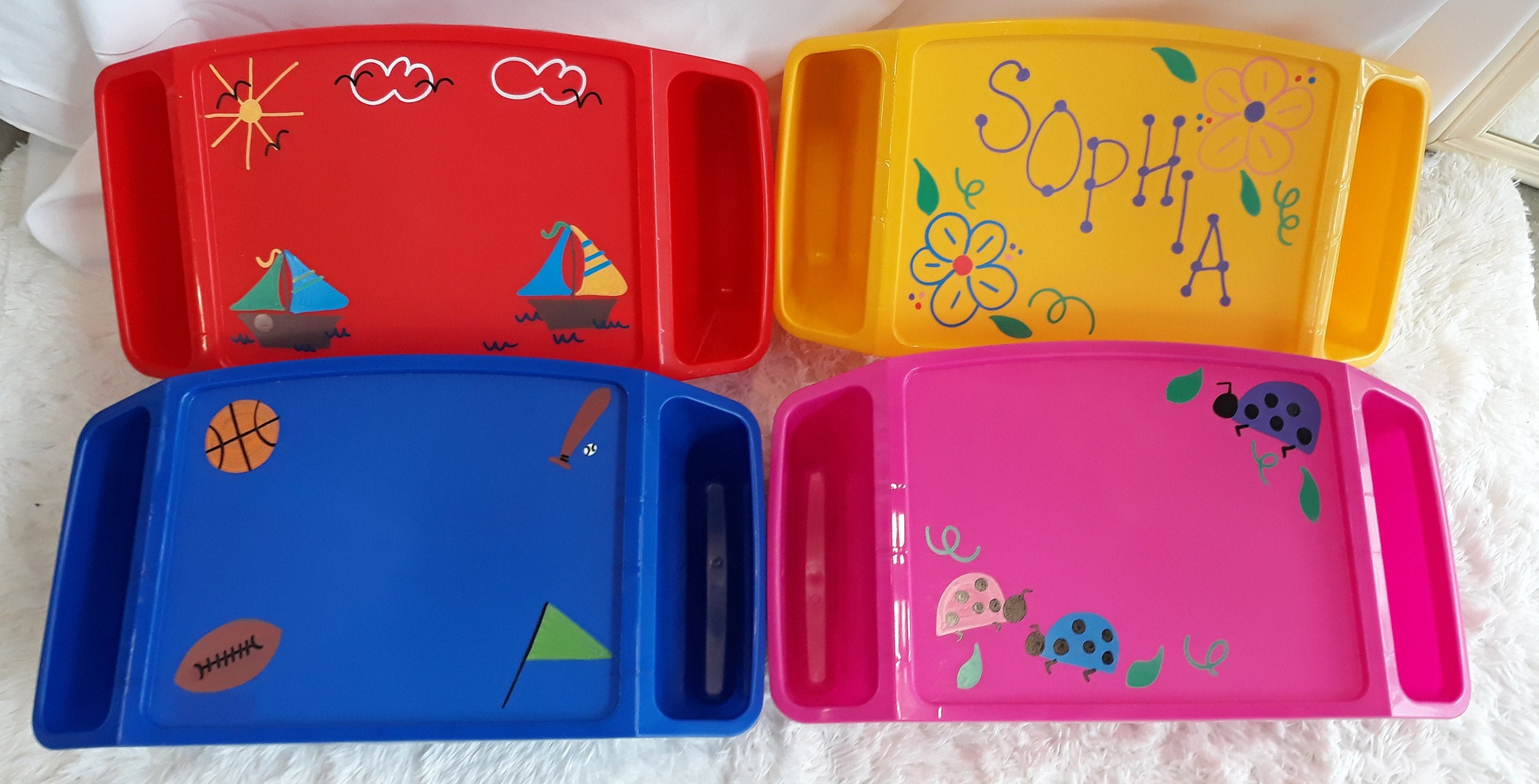 2 Personalized Children Lap Trays | Etsy