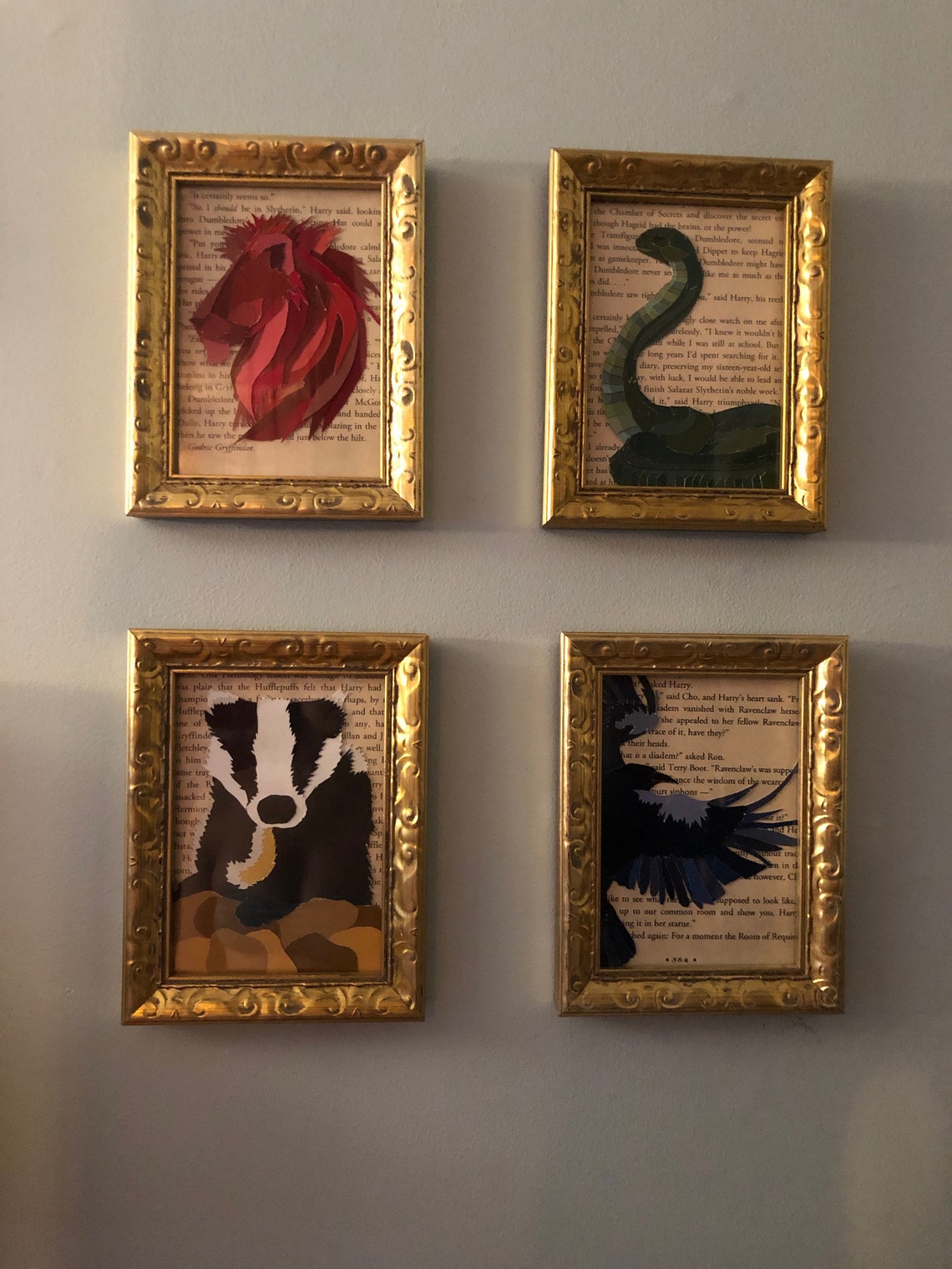 Gryffindor Cut Paper Portrait - Etsy