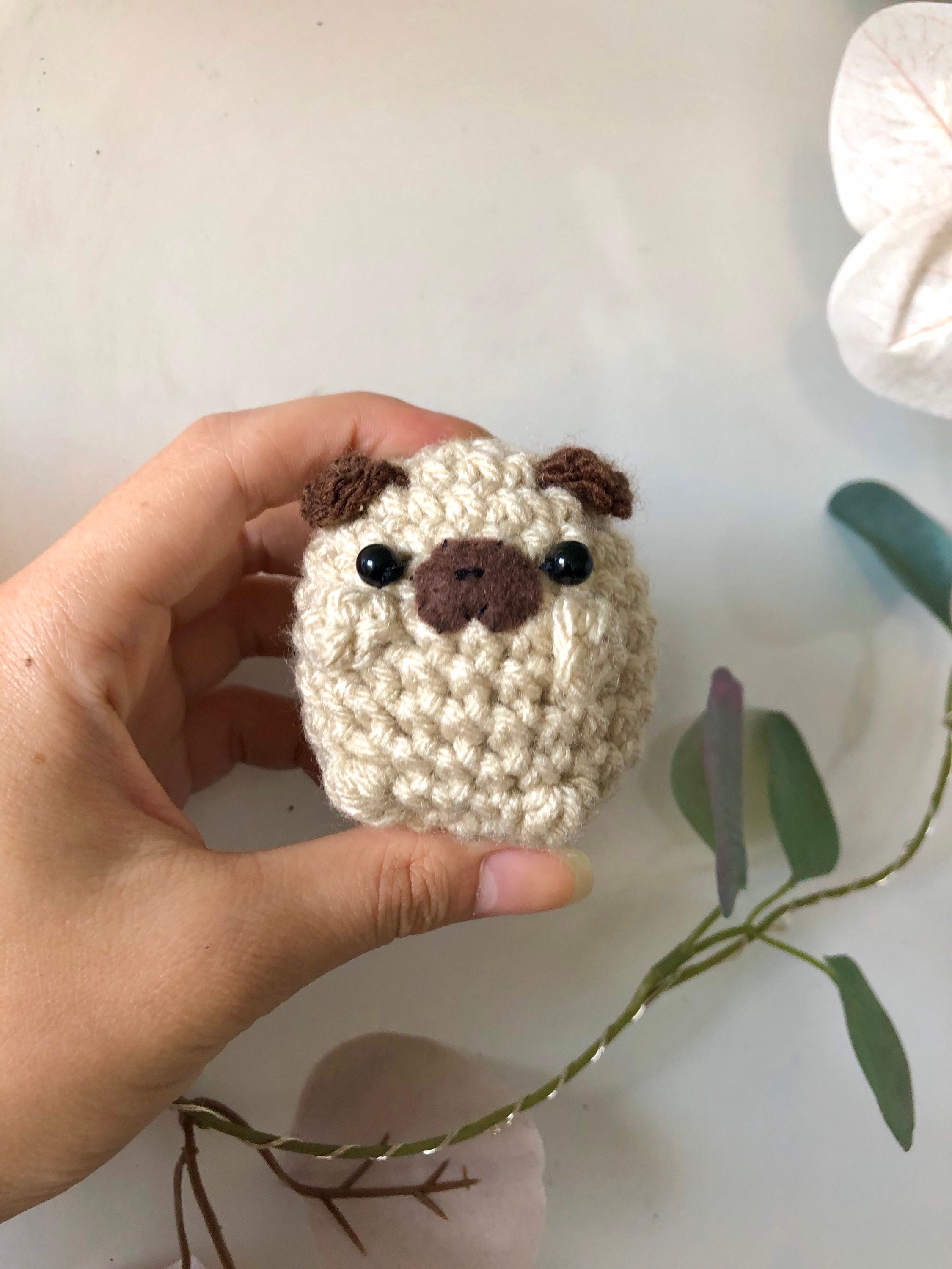 Mini Pug Plush (with Keychain Option) - Etsy