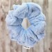 Navy Blue Scrunchie With Diamond Charm - Navy Blue Satin Scrunchie ...