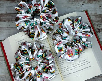 Aged Book Pages Cotton Scrunchie Book Cotton Hair Scunchie Antiqued ...