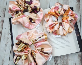 Aged Book Pages Cotton Scrunchie Book Cotton Hair Scunchie Antiqued ...