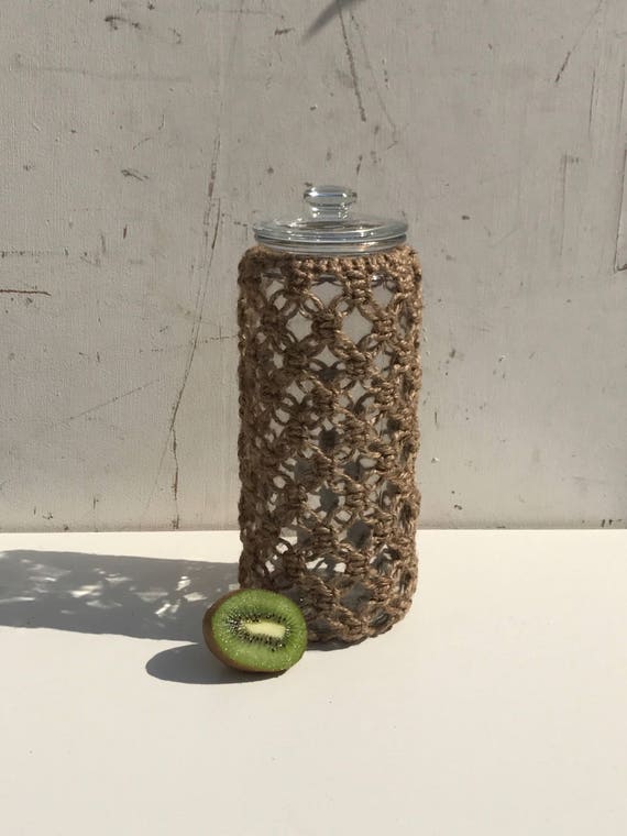 Glass Macramé Cylinder | Etsy