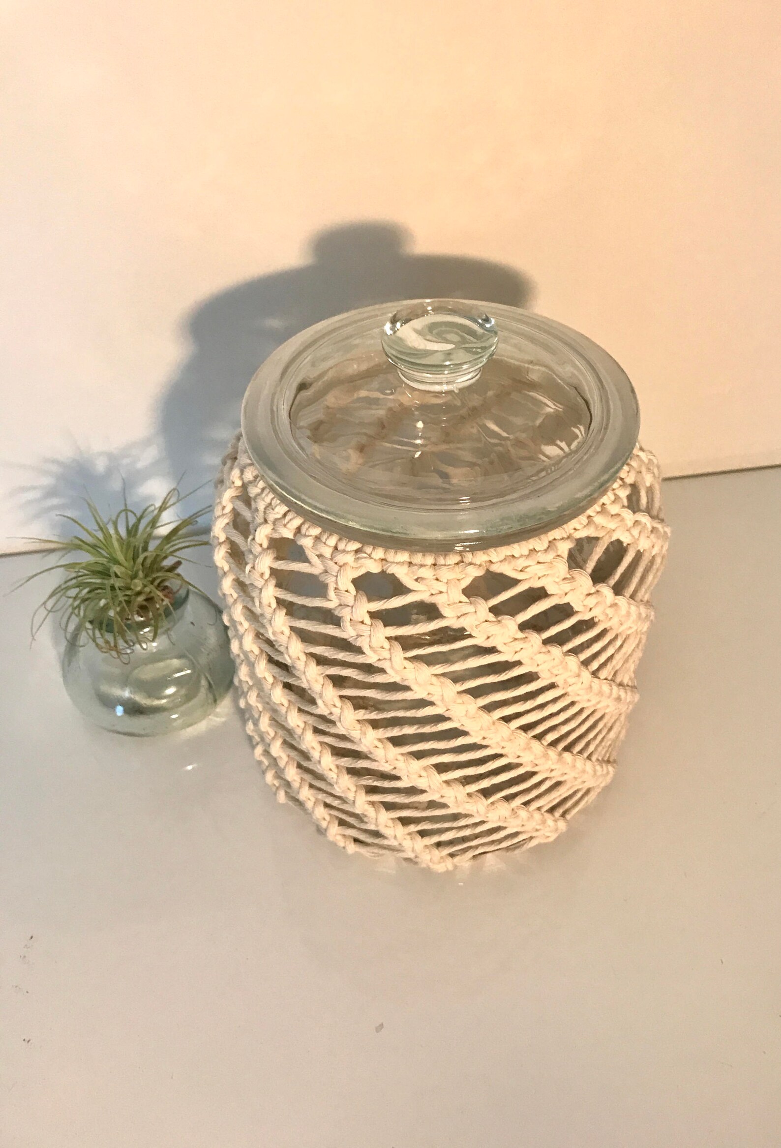 Macramé Jar - Etsy