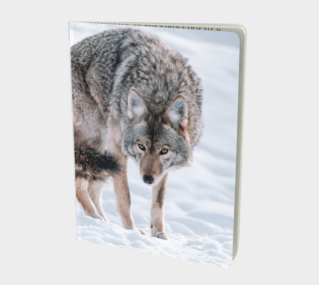 Coyote Coyote Diary Coyote Notebook Winter Coyote - Etsy