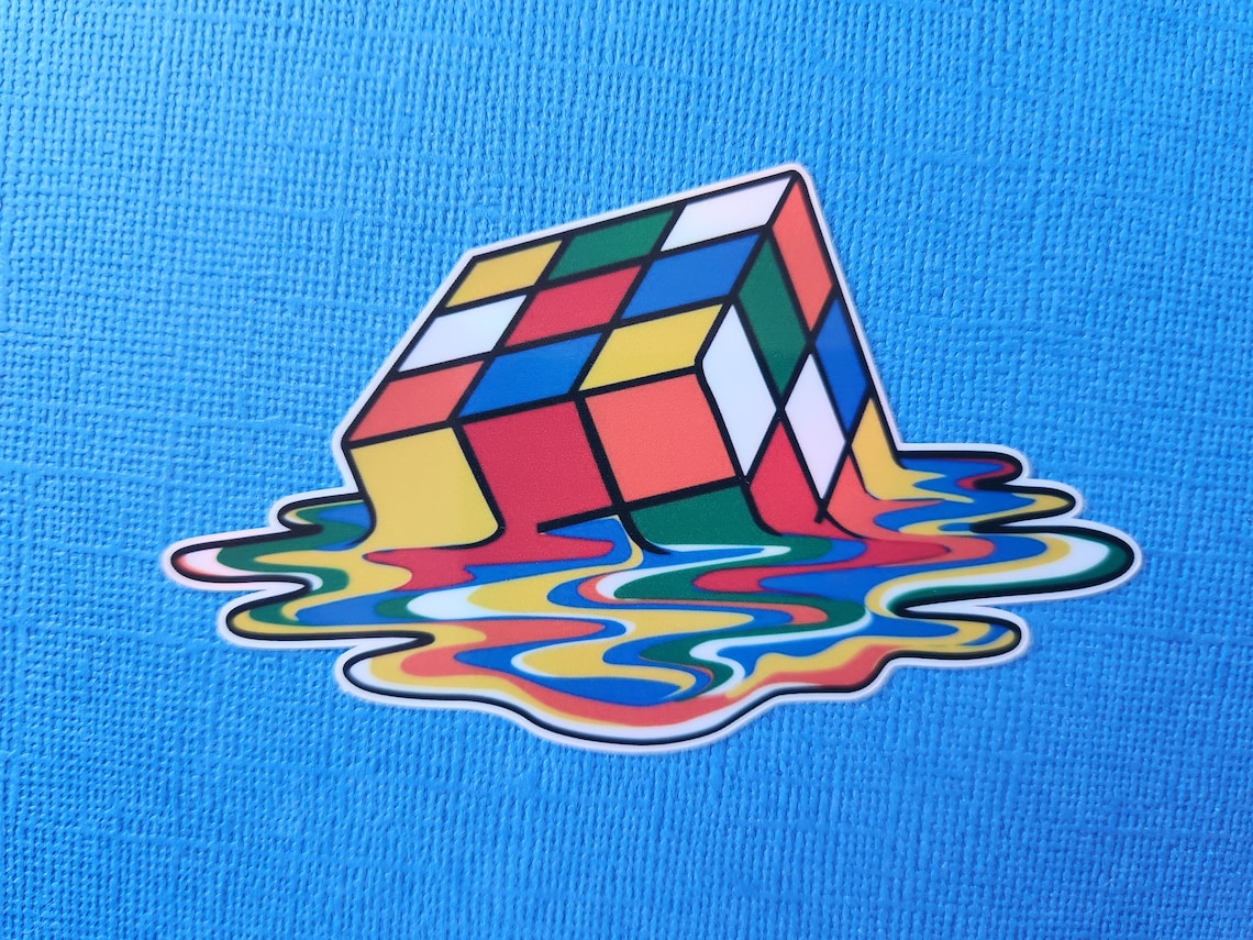 Rubiks Cube Holographic Sticker - Etsy