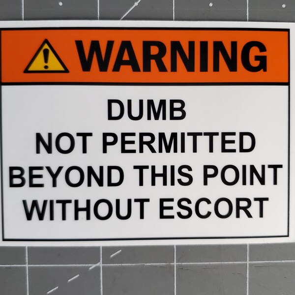 Ave Warning Sticker - Etsy