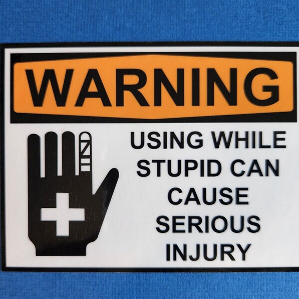 Funny Warning Label - Etsy