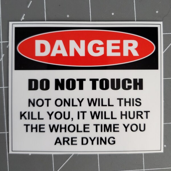 Ave Warning Sticker - Etsy