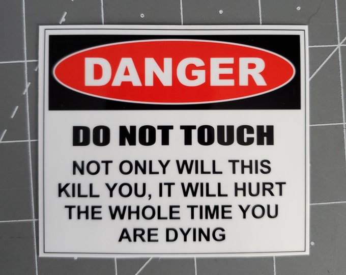 Funny Warning Label Sticker - Etsy