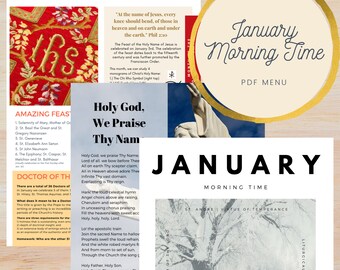 November Printable Morning Time Menu Catholic Digital File | Etsy