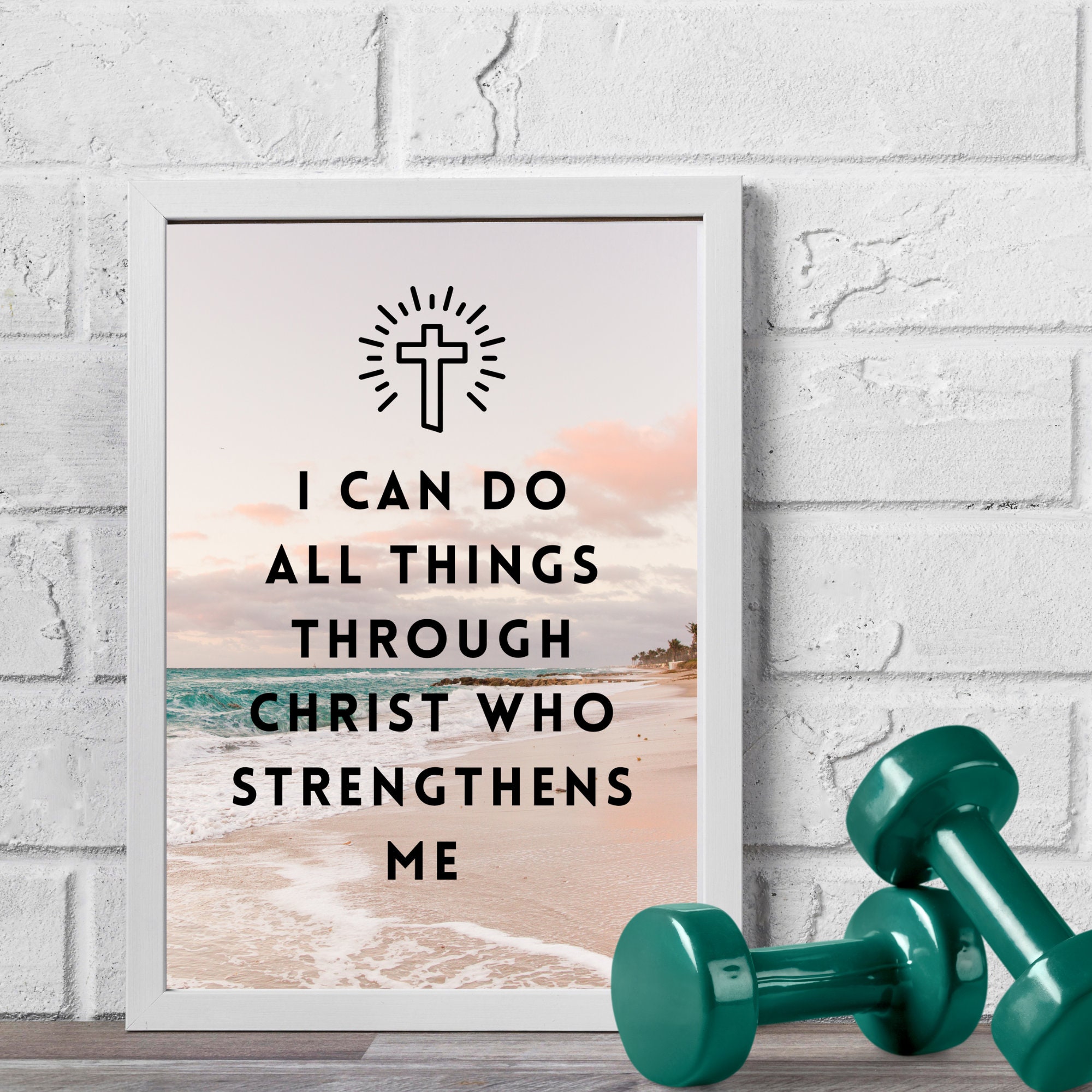 Christian Gym Decor Set of 5 PRINTABLES Home Gym Decor - Etsy