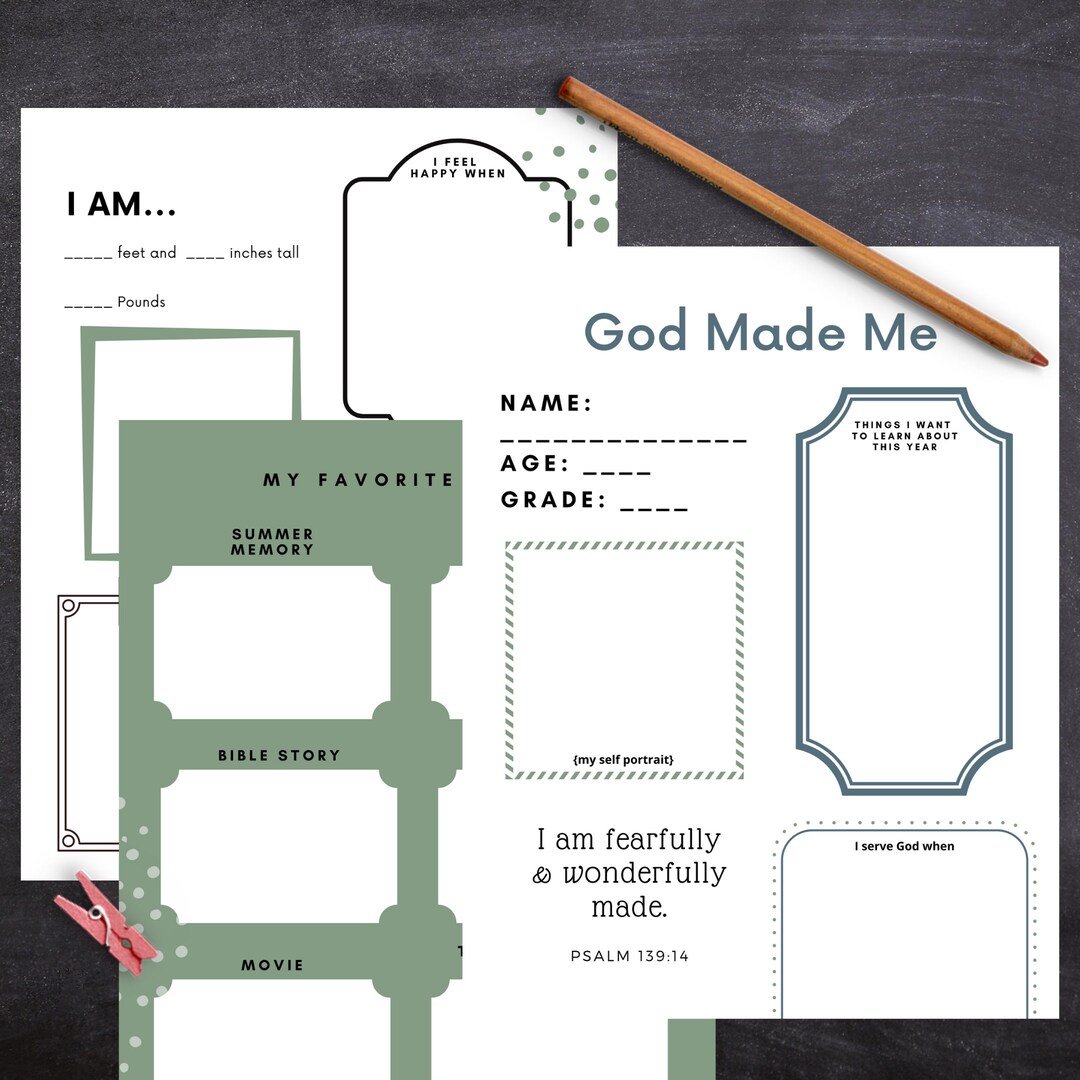 Back to School All About Me {christian}, Christian Homeschool | First ...