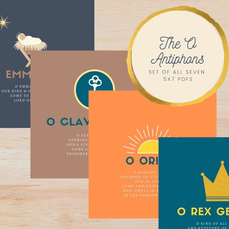 O Antiphons, Printable Activity, Advent, Catholic, Digital File ...
