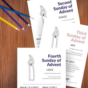 Advent Wreath Printable Activity, Advent, Catholic, Digital File ...