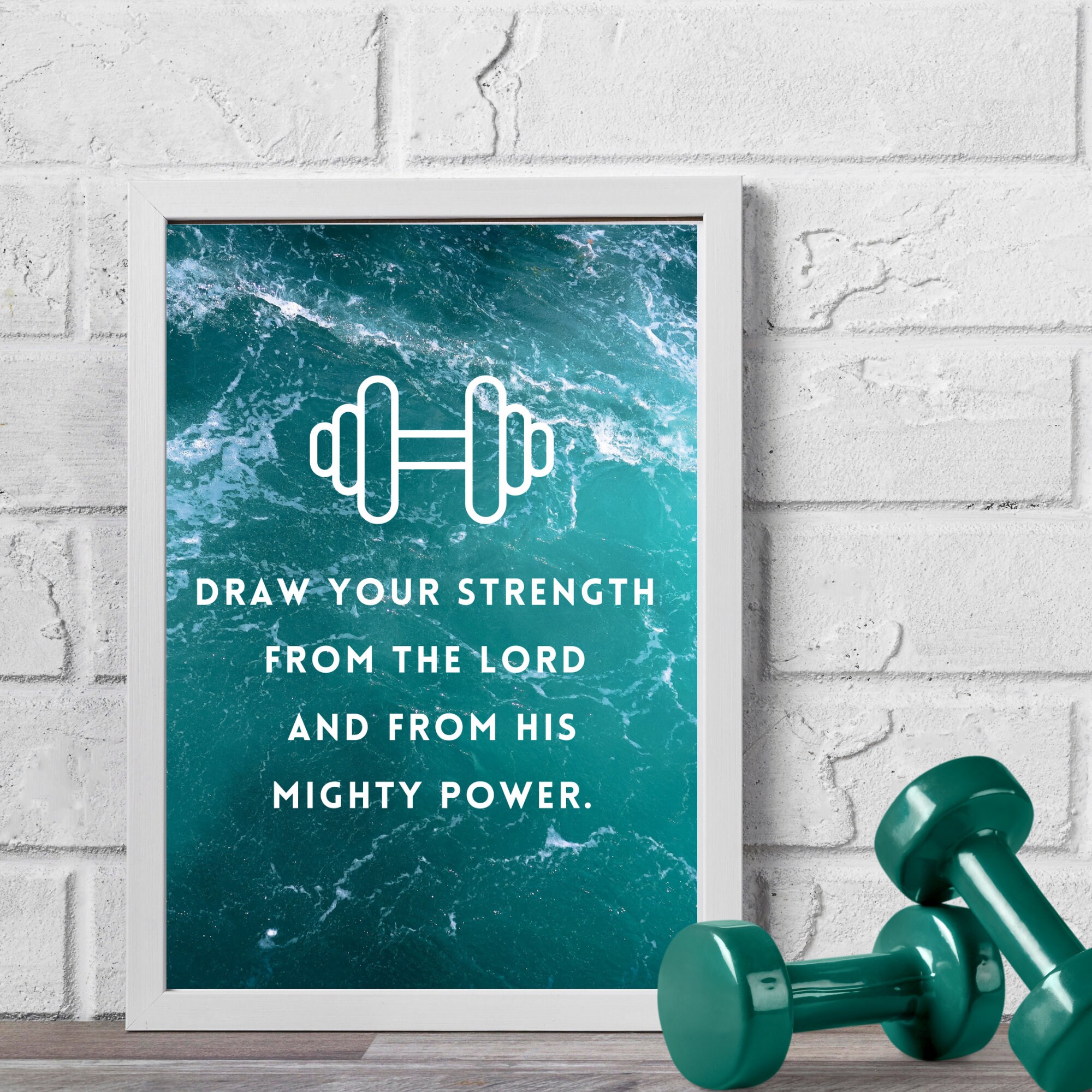 Christian Gym Decor Set of 5 PRINTABLES Home Gym Decor - Etsy