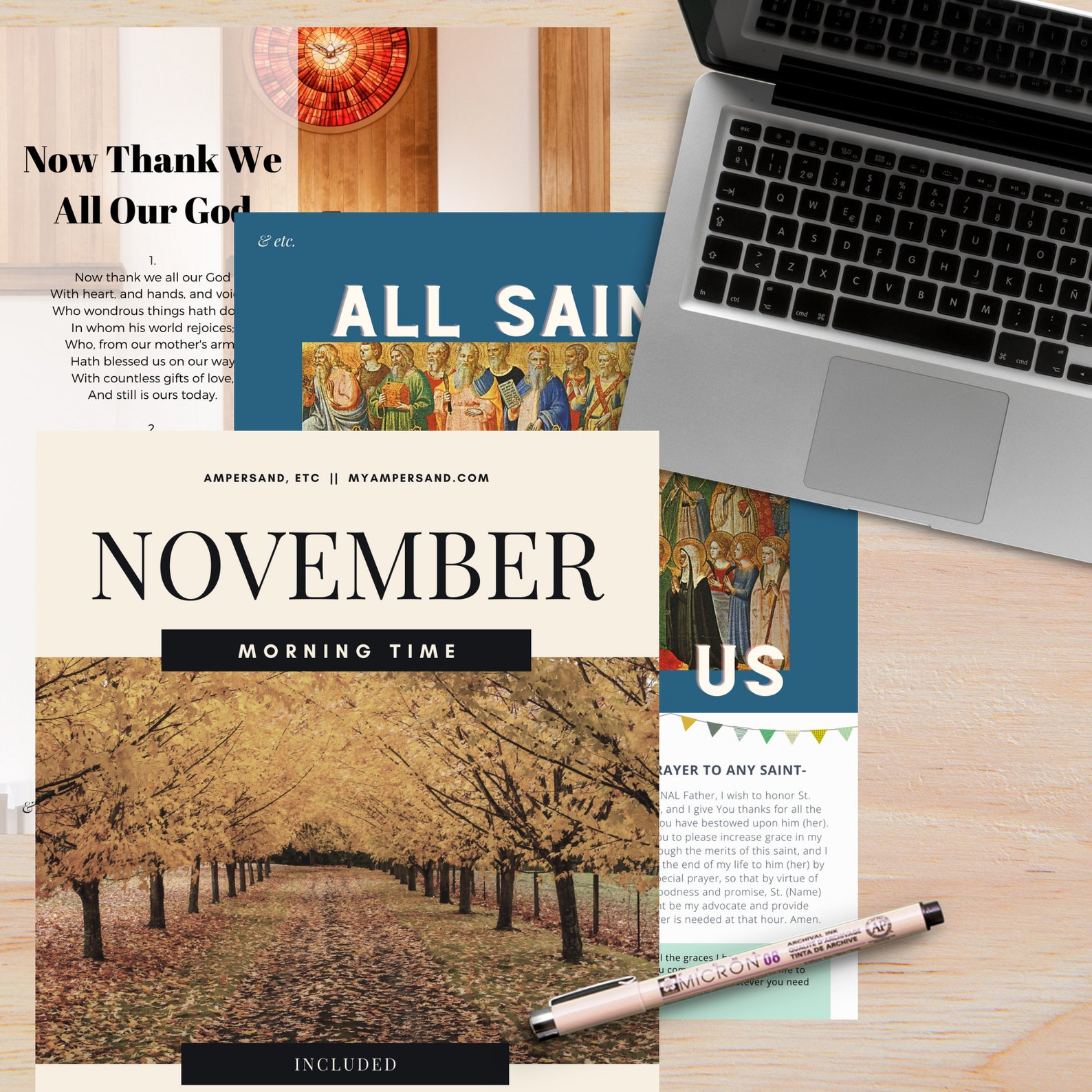 November Printable Morning Time Menu, Catholic, Digital File, Printable ...