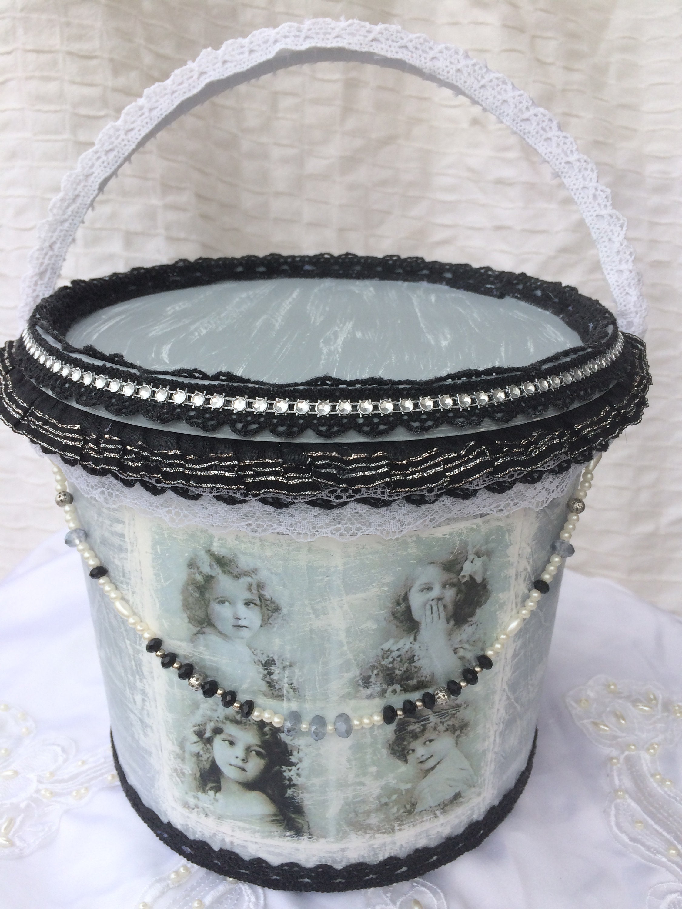 XL French Shabby Chic Storage Box/BucketVintage storage | Etsy