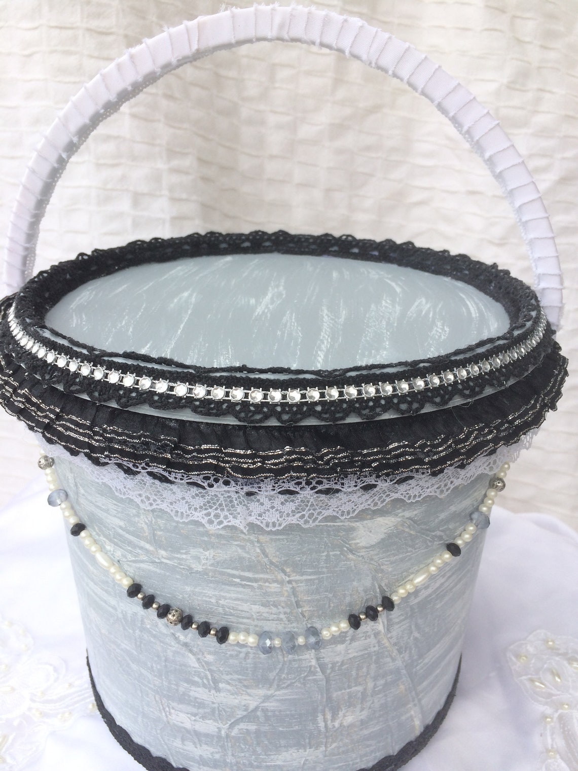 XL French Shabby Chic Storage Box/bucketvintage Storage | Etsy