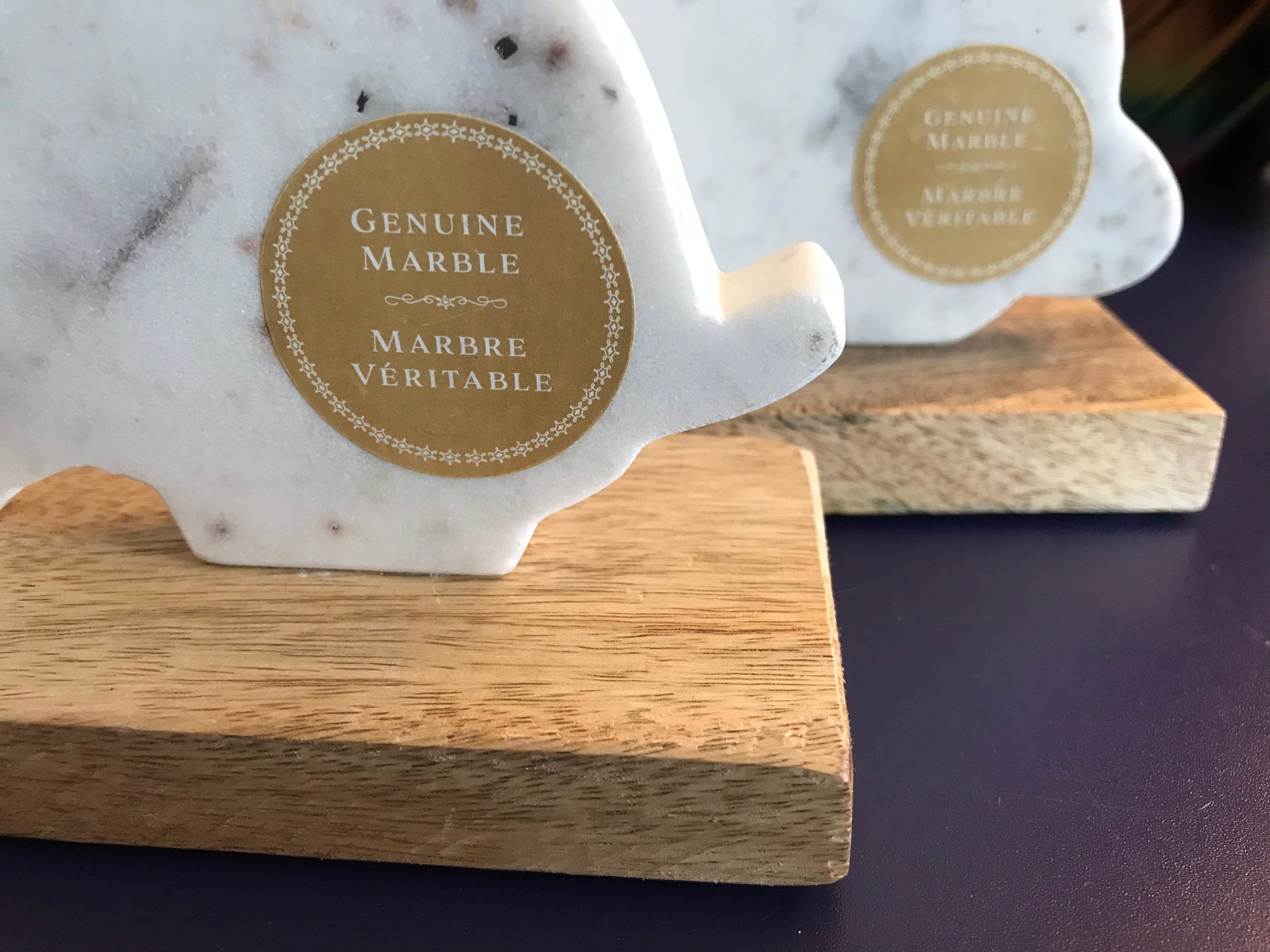 Marble Bunny Bookends - Etsy