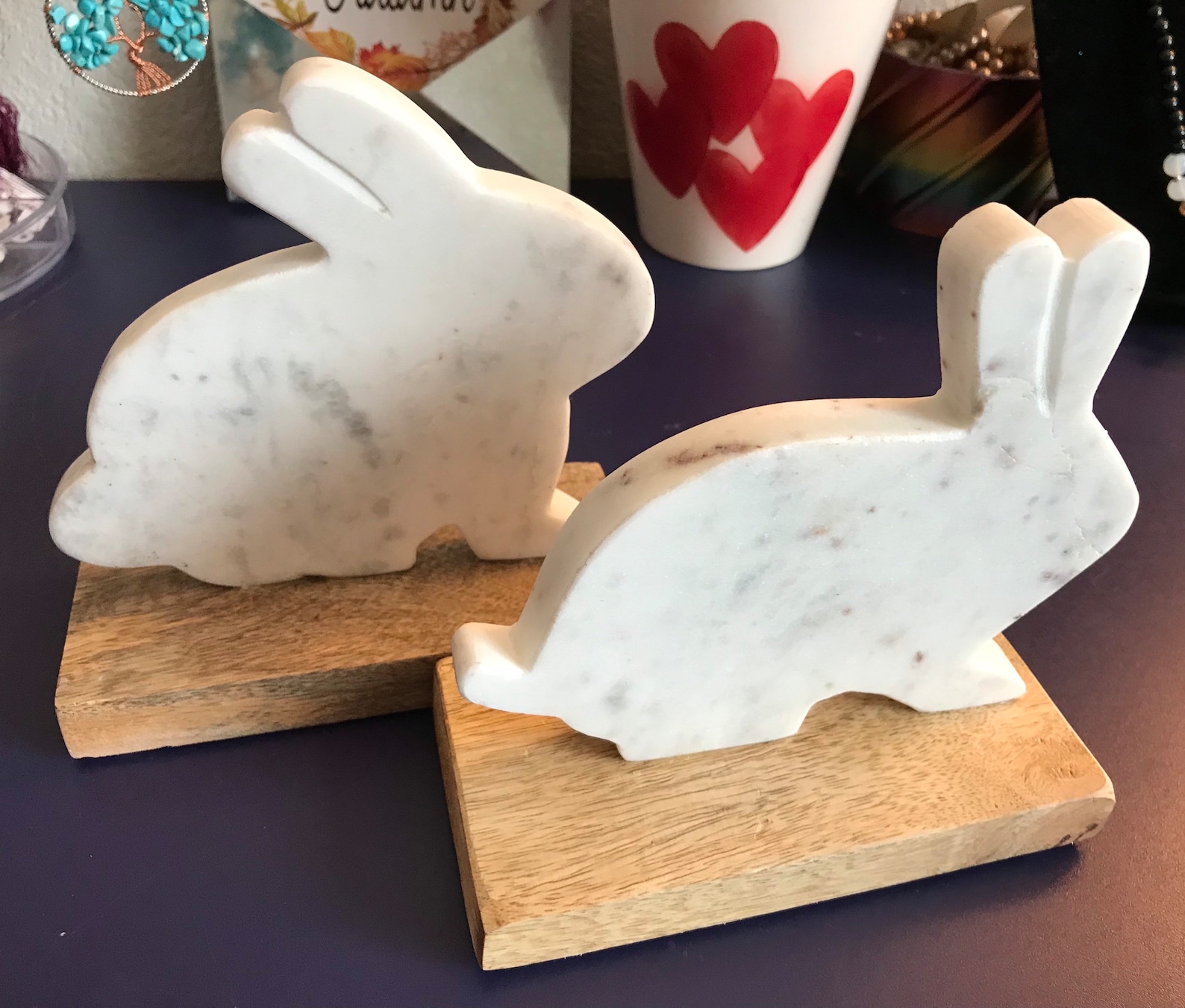 Marble Bunny Bookends - Etsy