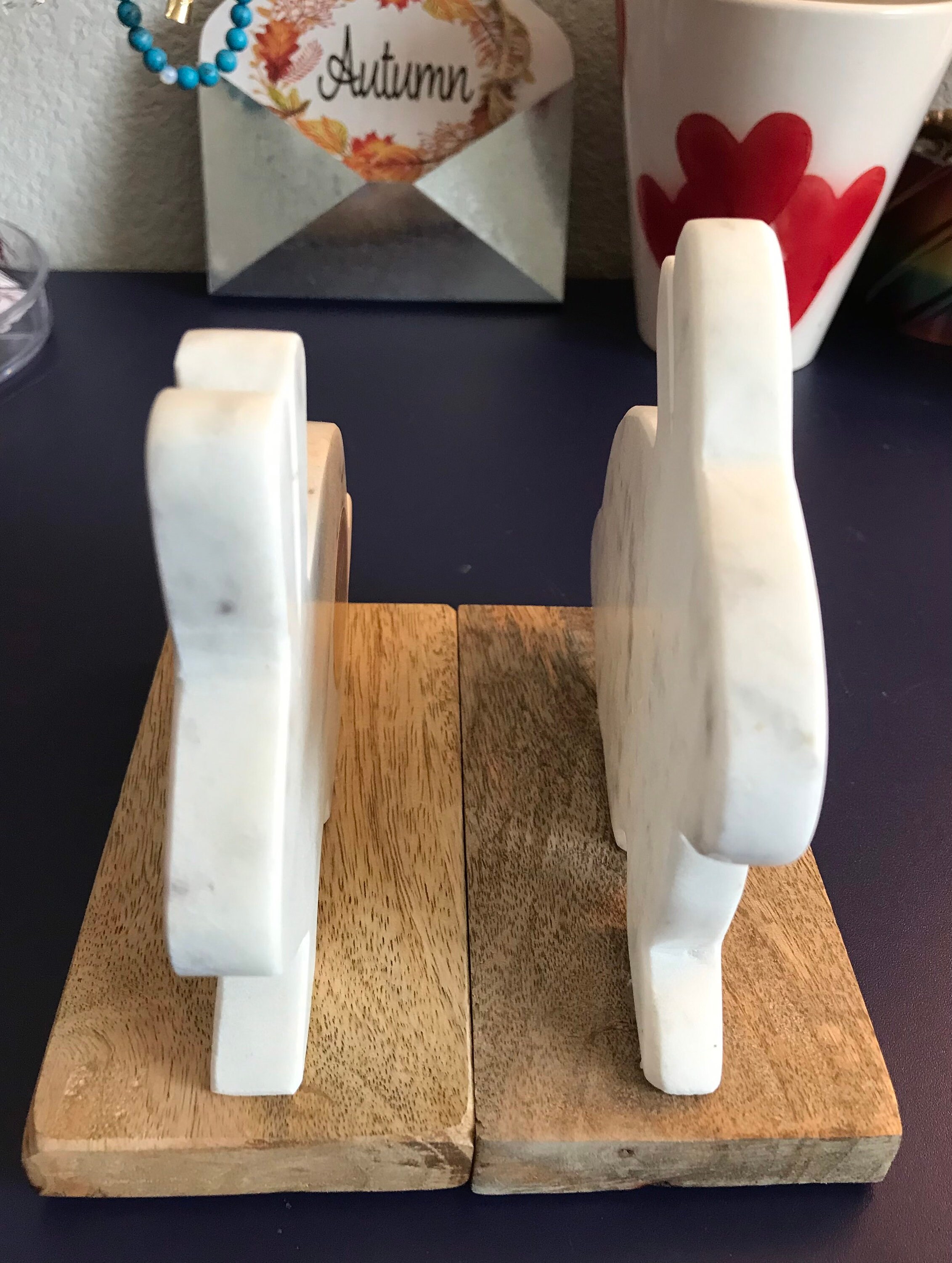 Marble Bunny Bookends - Etsy