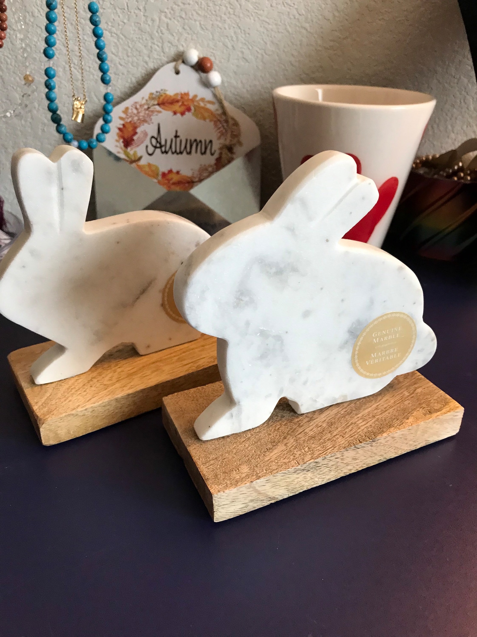 Marble Bunny Bookends - Etsy