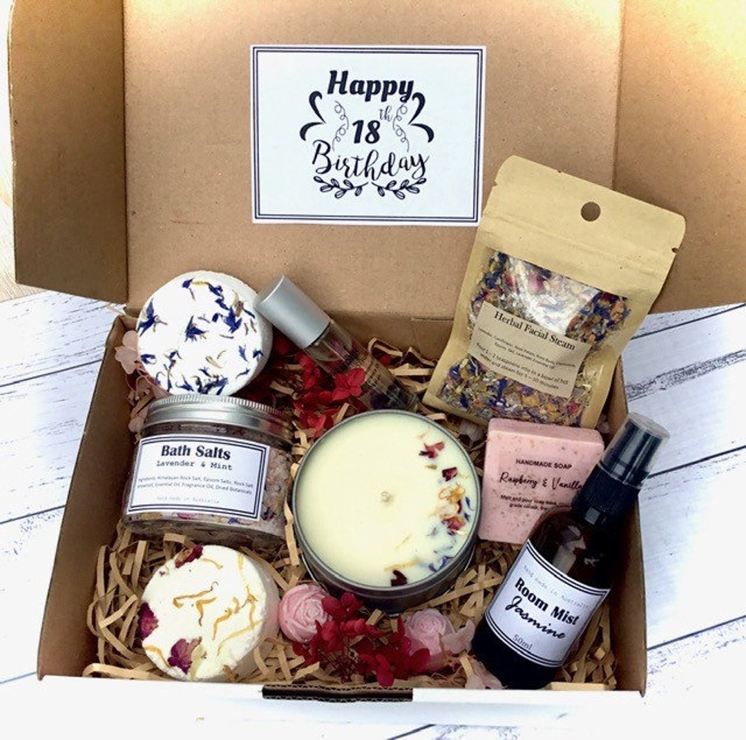 Happy 18th Birthday Gift Box Personalised Birthday Gift Box Pamper Pack ...