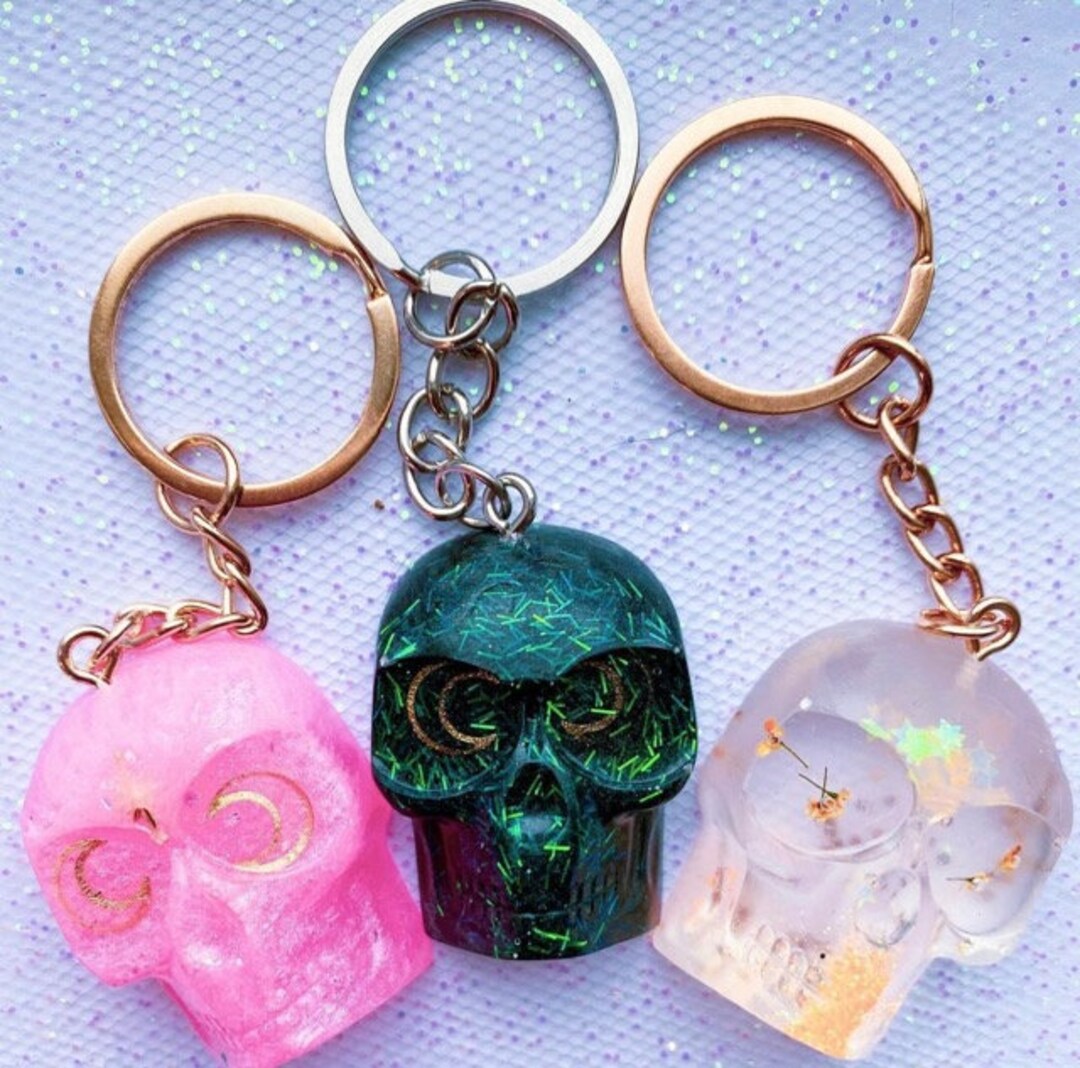 Customizable Skull Keychains - Etsy