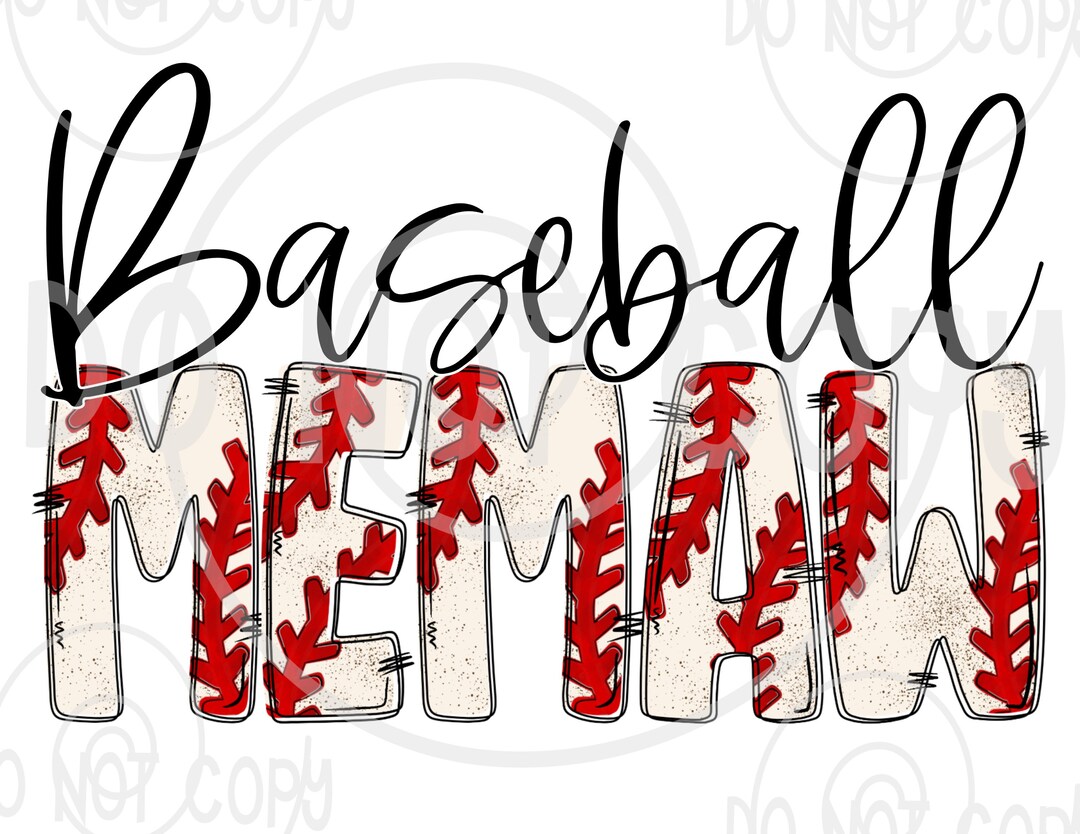 Baseball Memaw Print /sports Design/ DIY Sublimation Transfer/ - Etsy