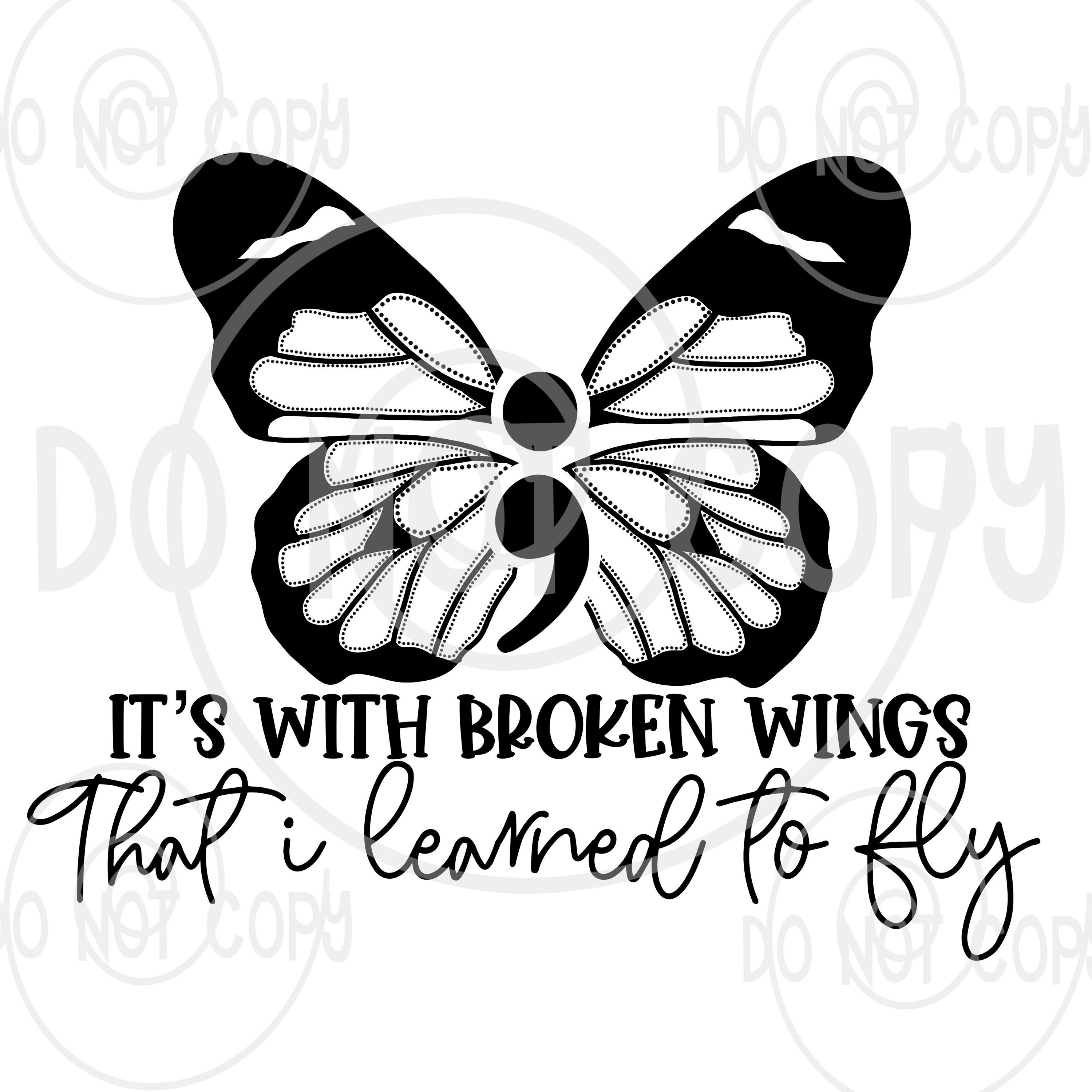 Broken Butterfly Wing Drawing