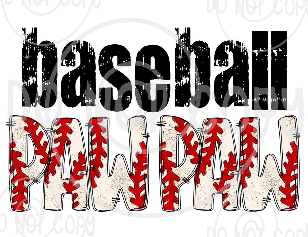 Baseball Paw Paw Print /sports Design/ DIY Sublimation - Etsy