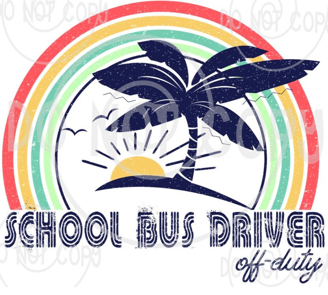 School Bus Driver Print / Summer Design/ DIY Sublimation - Etsy
