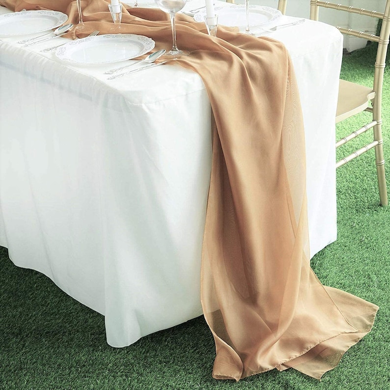 Chiffon Table Runner Extra Long Wedding Runners Holiday - Etsy