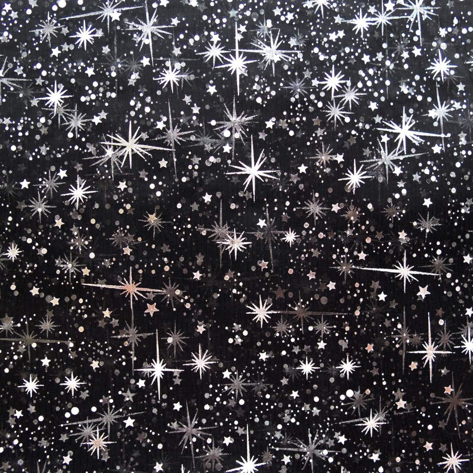 60 Wide Foil Star Silver on Sheer Organza Fabric by the - Etsy
