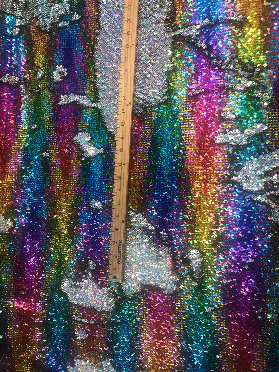 Retro Iridescent Reversible Sequins Spandex Fabric by the Yard - Etsy
