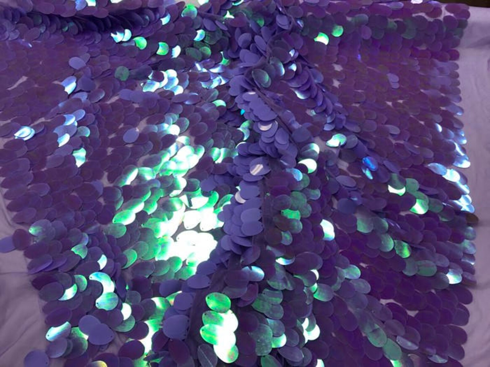 Holographic Big Drop Sequins Fabric by the Yard Used for - Etsy