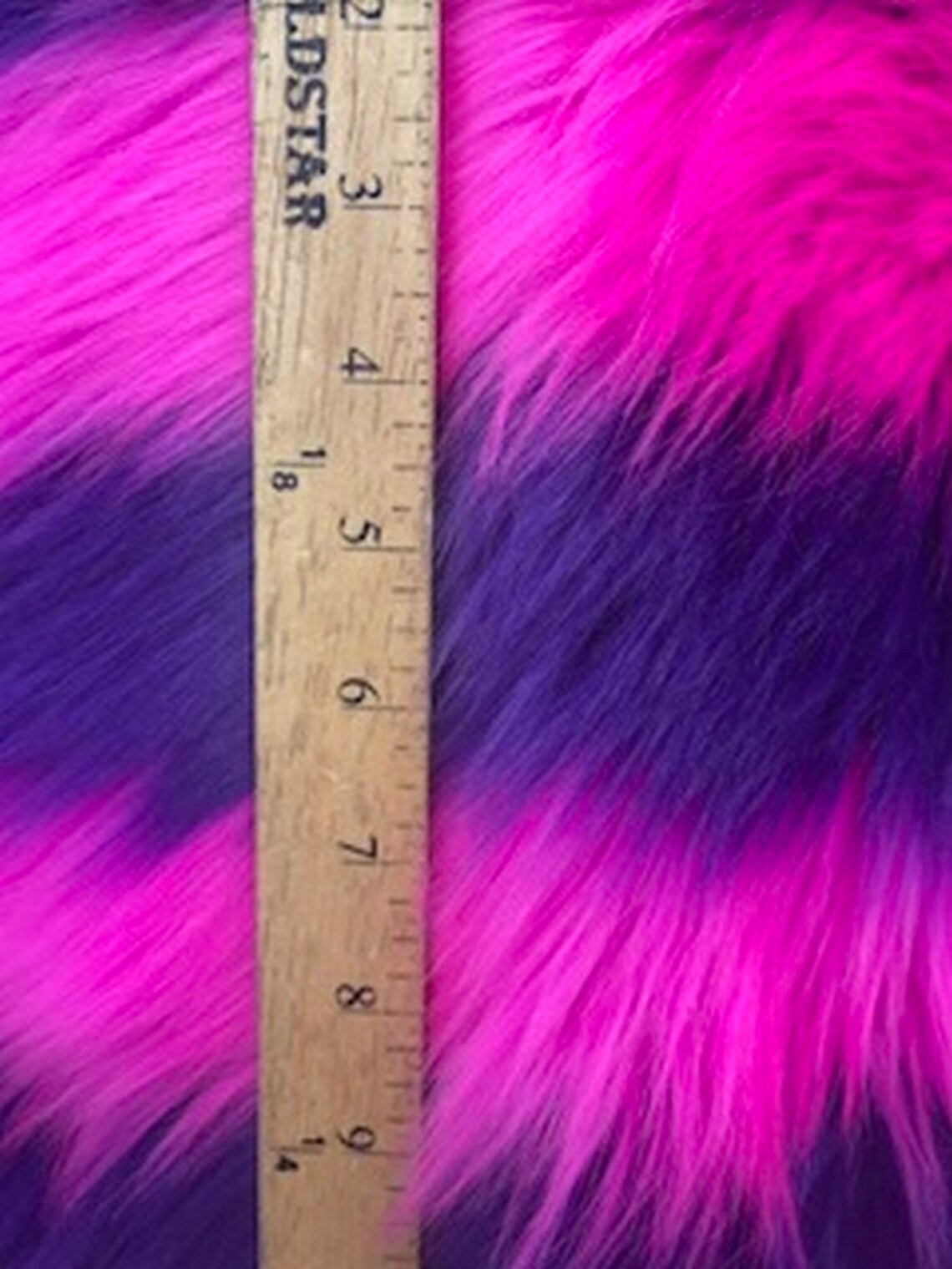 Shaggy 2 Tone Stripe Faux Fur Fabric by the Yard Can Be Used - Etsy