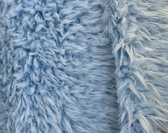 Short Blue Fur Fabric - Etsy