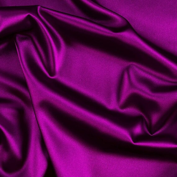 Stretch L'amour Satin Fabric Sold by the Yard. Magenta - Etsy