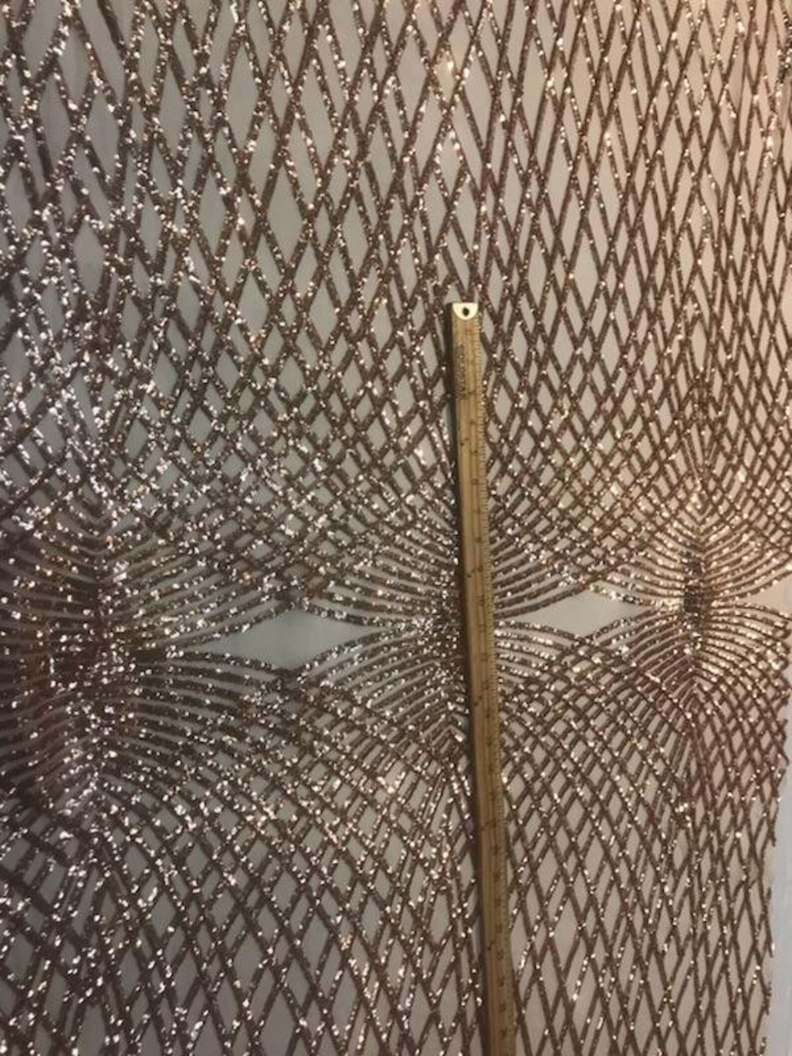 Princess Diamond Shiny Sequins on Mesh Fabric by the Yard Used - Etsy