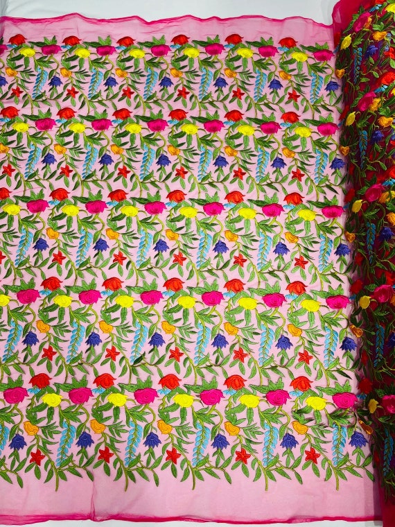 Multi Color Mexican Sarape Floral Design Embroider on a | Etsy