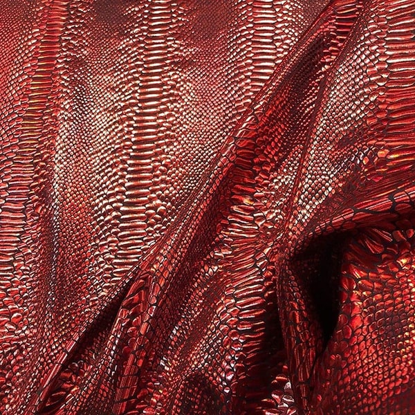 Red Snake Print Fabric - Etsy
