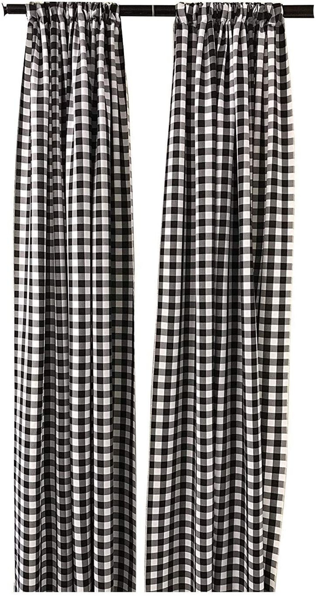 Checkered Country Plaid Gingham Checkered Backdrop Drapes Curtains ...